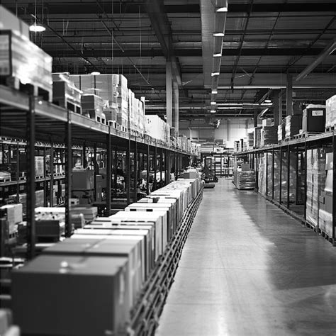 A Warehouse With A Dedicated Assembly Line For Packaging And Labeling