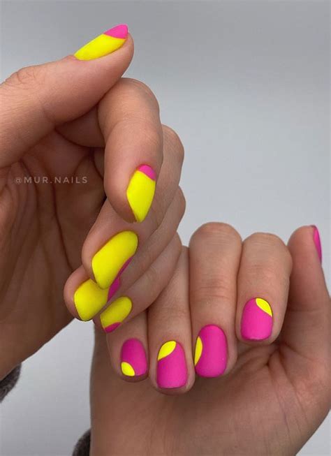 30 Playful Pink Nail Art Designs For Every Occasion Bright Yellow