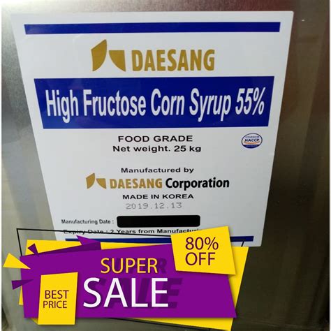 Daesang Fructose Syrup 25kg Sweetener Sugar Syrup High Fructose