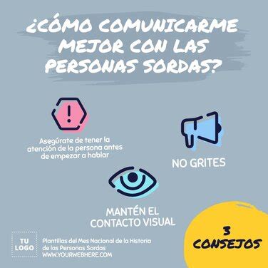 Pósters del Día de las Personas Sordas editables