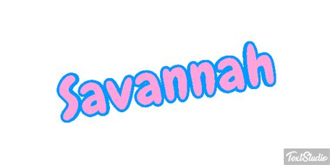 Savannah Name Animated  Logo Designs