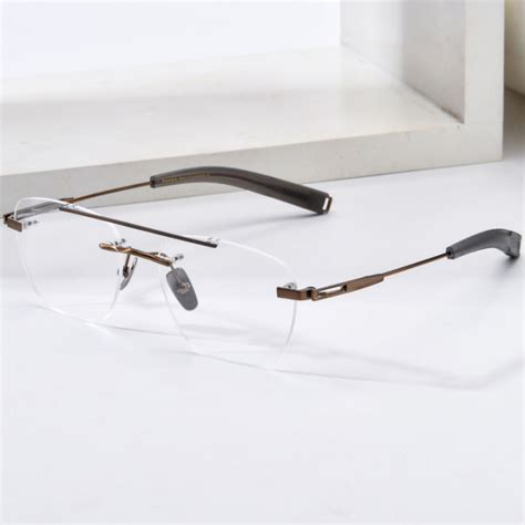 Fonex Titanium Glasses Frame Men Brand Design Rimless Big Oversize