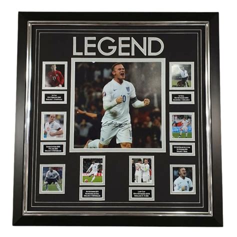 Wayne Rooney Of England Signed Football Photo Signed Memorabila Shop