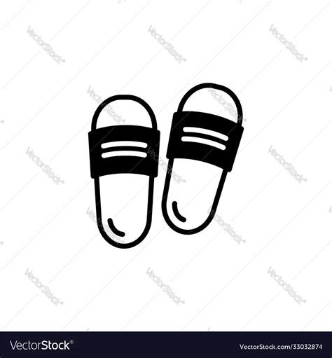 Slipper Icon Flip Flops Sign Royalty Free Vector Image