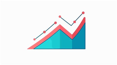 Trendy Flat Style Graph With Arrow Icon Isolated Premium Ai Generated