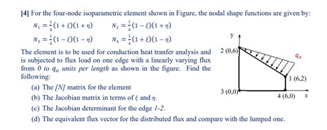 90 [4] For The Four Node Isoparametric Element Shown