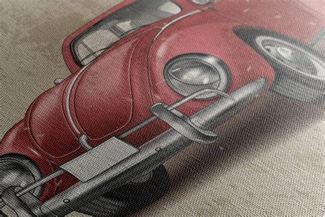 Wandbild Roter Oldtimer Dovido De