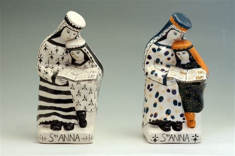 Sainte Anne enseignante Atelier Les Chamottes Musée de la faïence de Quimper