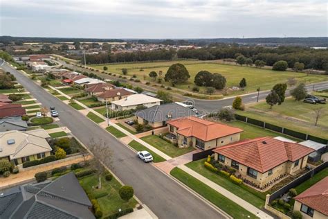 Typical Australian Suburb Aerial View Stock Illustration Illustration