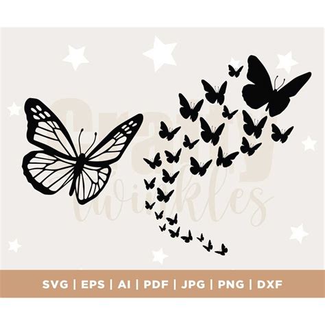 Butterfly Svg Flying Butterflies Svg Butterfly Silhouette Inspire