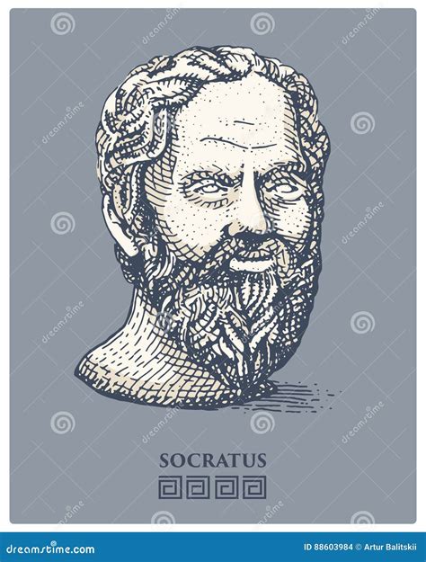 Portrait Of Socrates Ancient Greek Philosopher Scientist And Thinker