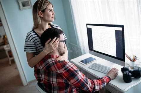 Young Attractive Designers Working On Project Together Stock Image Image Of Male Artist