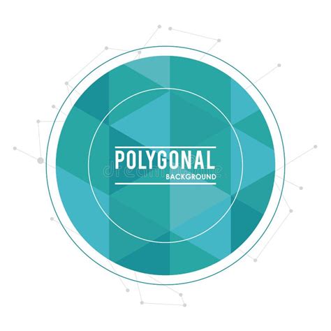 Polygonal Design Geometric Shape Design Vector Illustration Stock