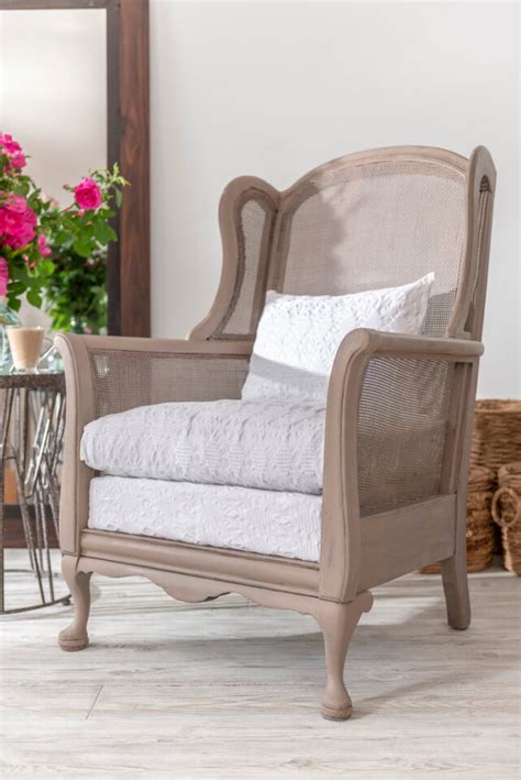 Cane Wing Back Chair Facelift Fusion Mineral Paint