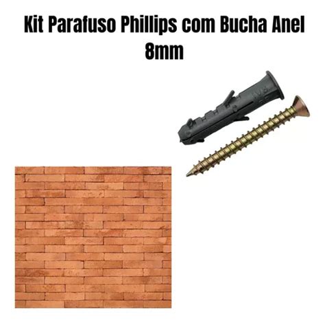 Parafuso Phillips C Bucha 8 Anel 8mm 300 Unidades Parcelamento Sem Juros