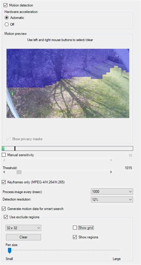 Camera Is Not Recording On Motion When It Remains Above The Threshold