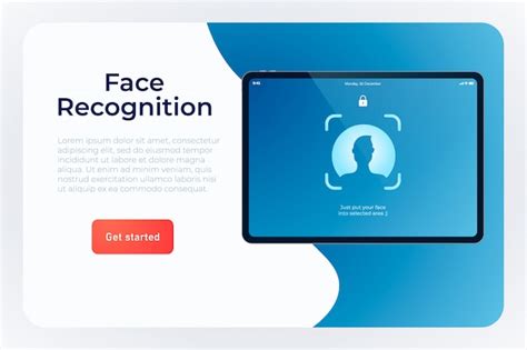 Abstract Flat Face Recognition Background Free Vector