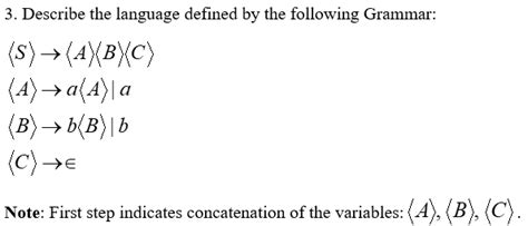 Solved 3 Describe The Language Defined By The Following