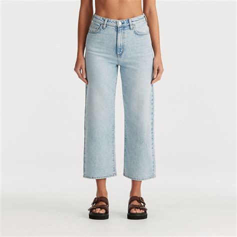 Hi Wide Crop Jean Indigo Breeze Riders By Lee