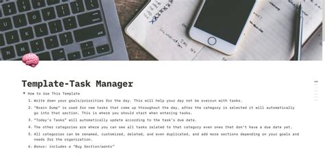 Ultimate Task Management Notion Template Personal Work School
