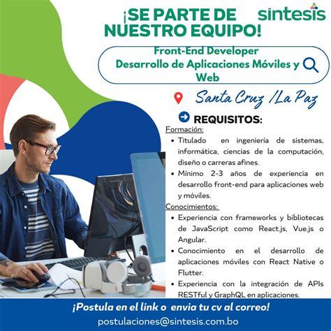 Front End Developer Trabajando Bolivia