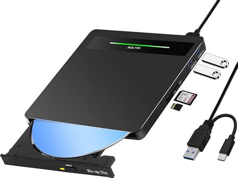 Harici CD DVD Sürücüsü USB C Taşınabilir CD DVD 52 OFF