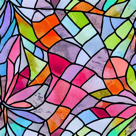 Vivid Stained Glass Pattern · Creative Fabrica