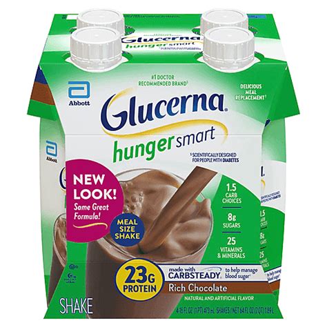 Glucerna Hunger Smart Meal Size Rich Chocolate Shakes Fl Oz Cartons Shop Hays