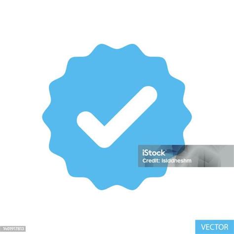 Vetores De Marca Azul Verificada Ou Ícone Vetor De Vetor De Selo Válido