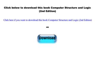 PDF Computer Structure And Logic 2nd Edition PDF