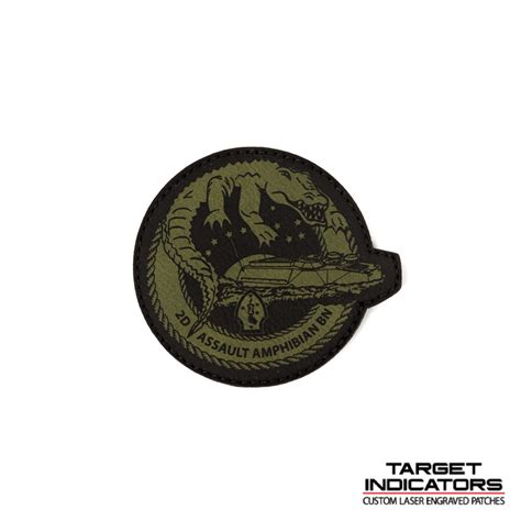 2d Assault Amphibian Battalion Laser Engraved Patch Target Indicators