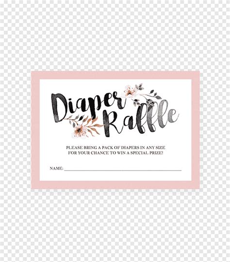 독특한 베이비 샤워 빙고 기저귀 게임 추첨 추첨권 주형 경기 Png Pngegg