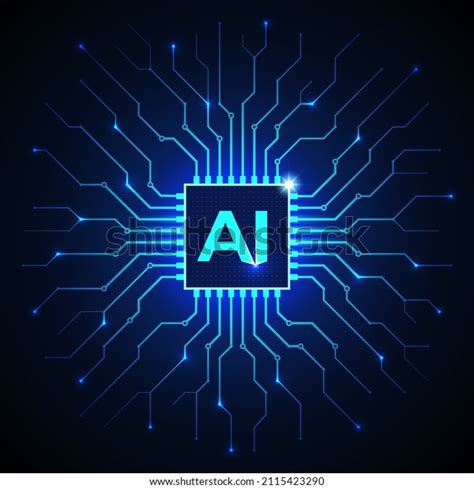 인공지능 추상 프로세서 컴퓨터 디지털 칩 스톡 벡터로열티 프리 2115423290 Shutterstock