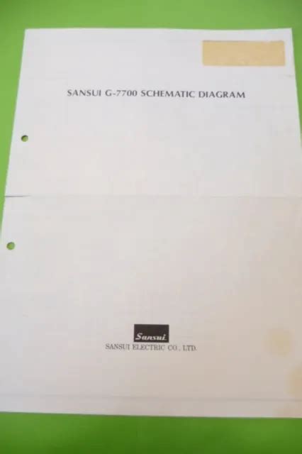 SERVICE CIRCUIT DIAGRAM For Sansui CA F1 7 54 PicClick AU