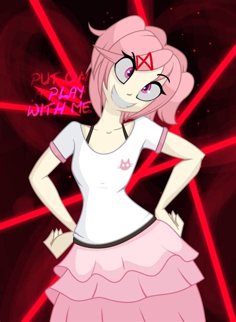 Xbooru 1girl Breasts Doki Doki Literature Club Evil Smile