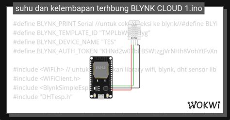 Suhu Dan Kelembapan Blynk Cloud Sudah Diaplikasikan O Wokwi Esp32