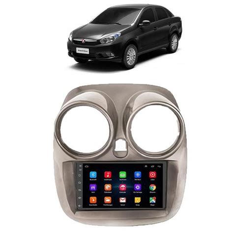 Kit Central Multimídia Android Palio Grand Siena 2012 2013 2014 2015 2016 2017 2018 2 Din