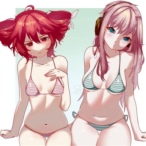 Megurine Luka Kasane Teto And Kasane Teto Vocaloid And 2 More Drawn