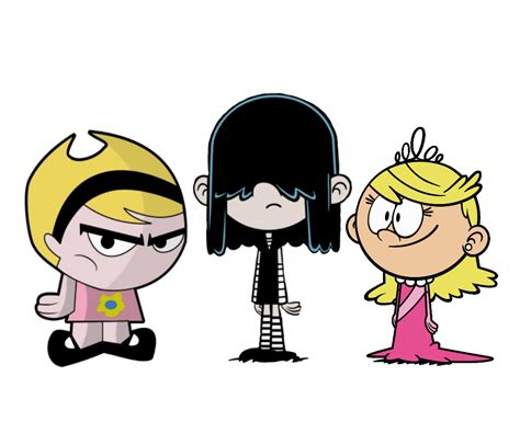 Mandy Lucy Loud And Lola Loud By Peanutslegotoons On Deviantart