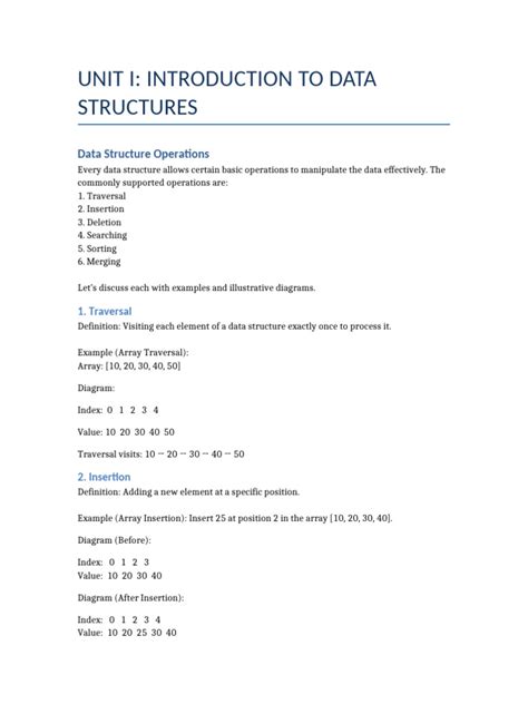 Data Structure Operations Pdf