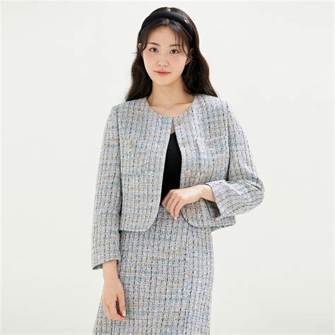 하객룩 칼라리스 트위드 자켓2colorsrmjkd24s55 이랜드몰