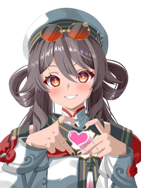Safebooru 1girl Black Hair Black Nails Blush Brown Hair Cosplay