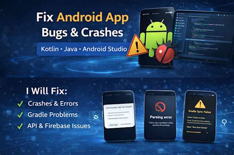 Fix Android App Bugs And Crashes Using Kotlin And Java By Rajvank Fiverr