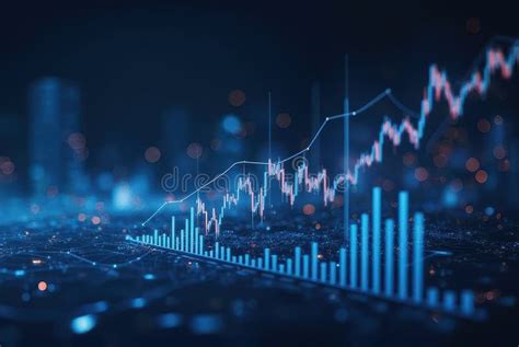 Data Visualization Of Stock Market Trends And Financial Graphs Generative Ai Illustration Stock