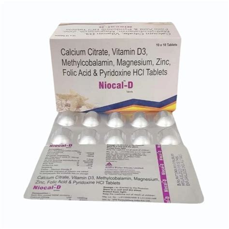 Niocal D Folic Acid Pyridoxine Hci Tablets At ₹ 99 90 Stripe Folic Acid Capsule In Pune Id