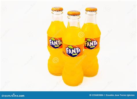 Fanta Glass Bottle On White Background Editorial Image Cartoondealer