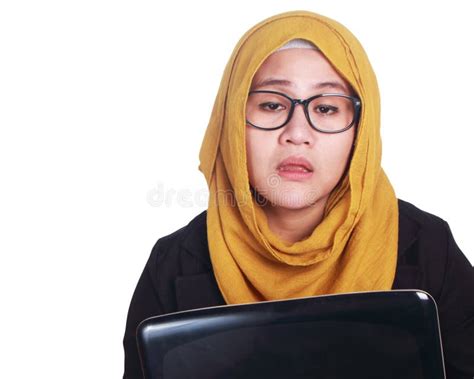 Young Businesswoman Tired Sleepy Expressioin Stock Image Image Of
