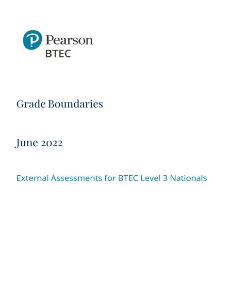Btec Grade Boundaries June 2022 L3 Nationals Download Free Pdf Science Psychology