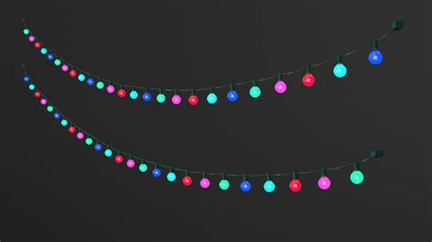 Colorful String Lights 3d Model 39 3ds Blend C4d Fbx Max Ma