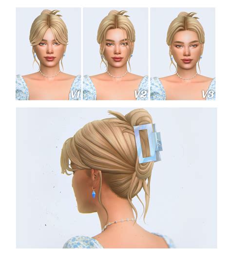 Matilda Hairstyle 3 Versions By Simstrouble Simstrouble Sims Hair